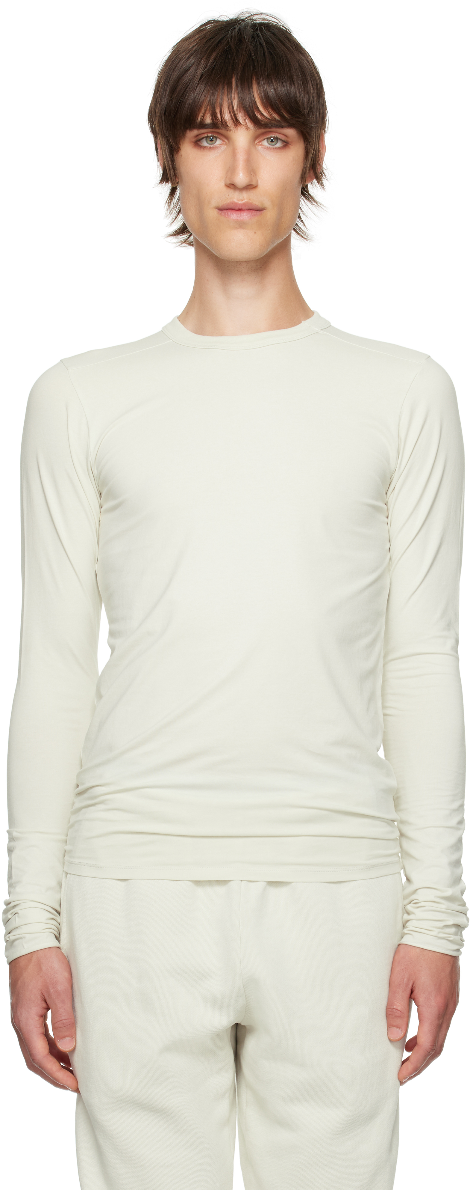 Entire Studios Off-White Primer Long Sleeve T-Shirt In Rice - 20 