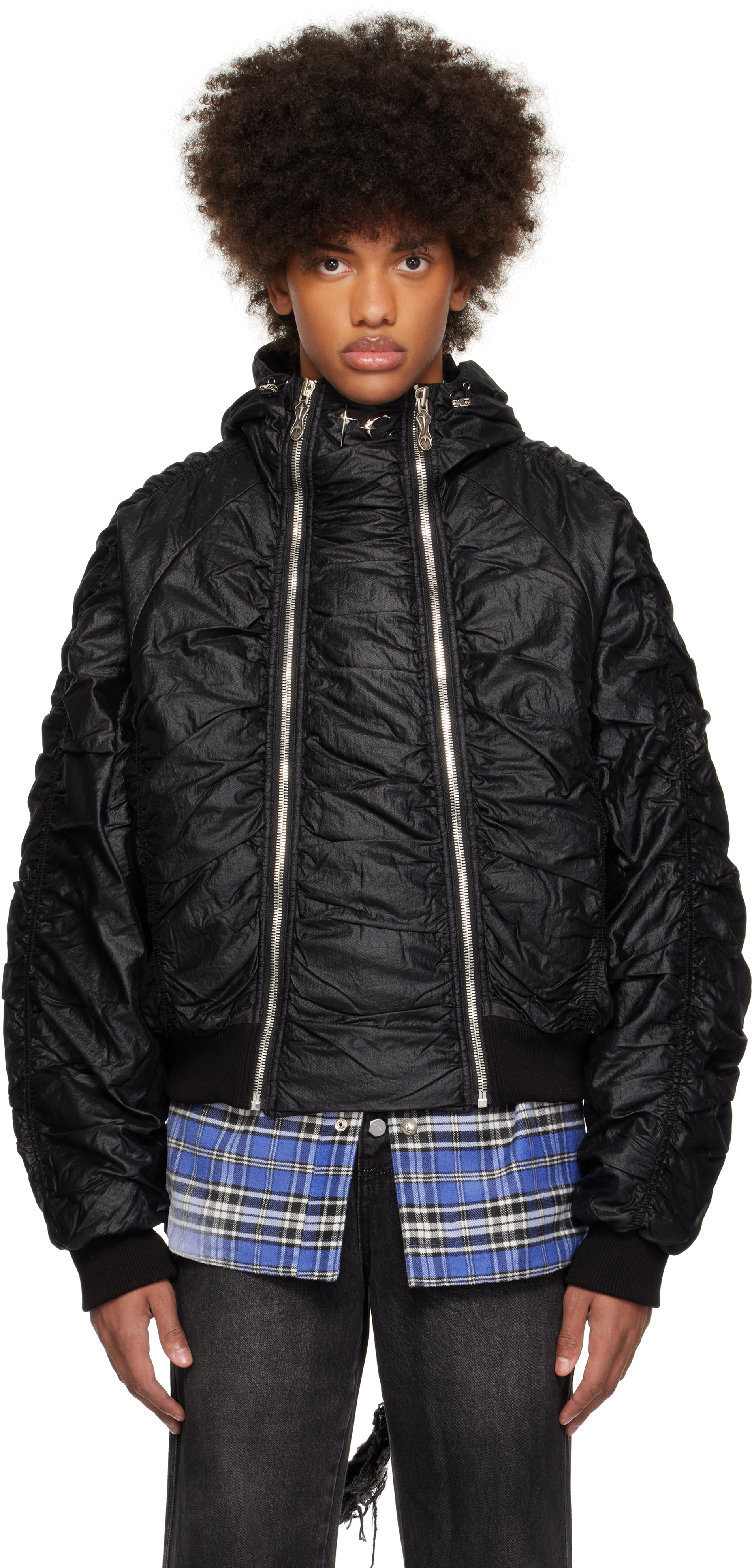 Thug Club Double Flying Bio Bomber Jacket - Black | Editorialist