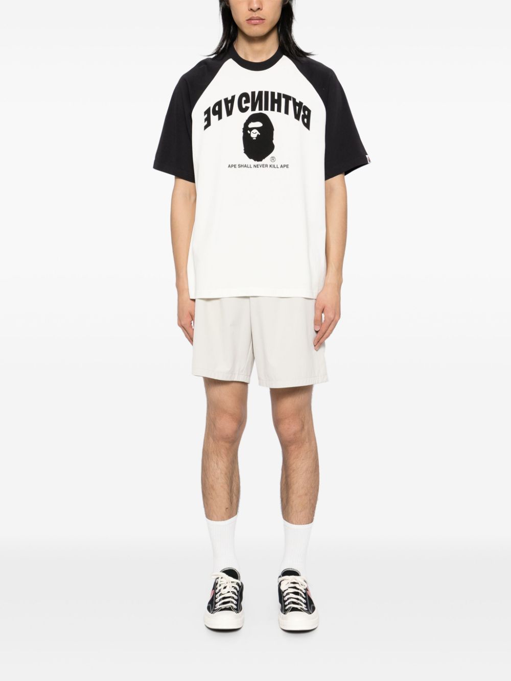 A BATHING APE college raglan t-shirt