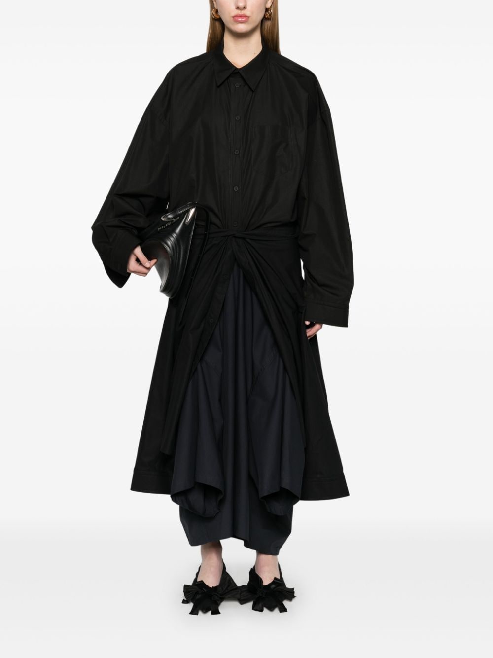 BALENCIAGA Balenciaga Maxi Patched Shirt Dress