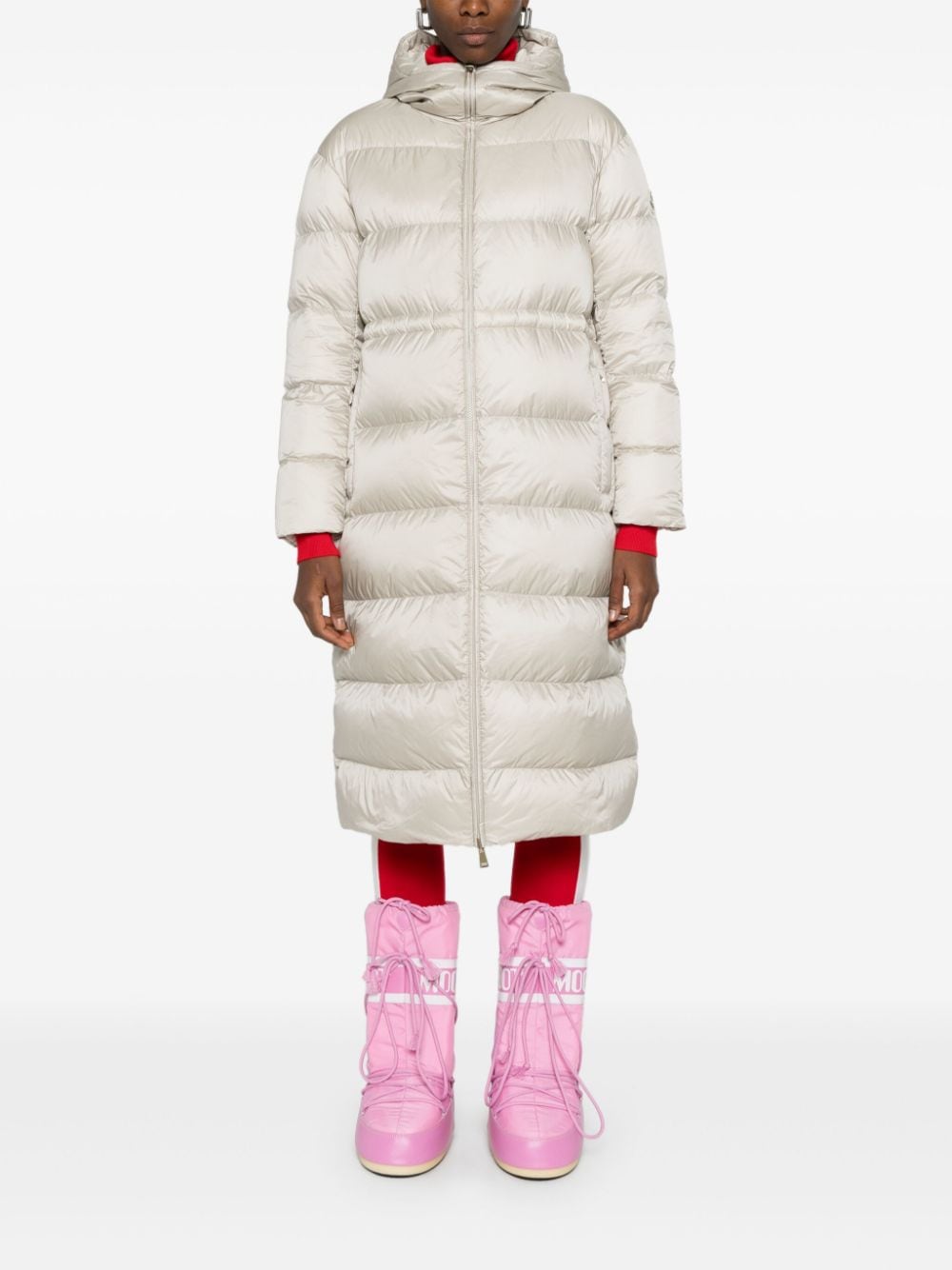 Moncler Simone Rocha Embellished Raincoat - White | Editorialist