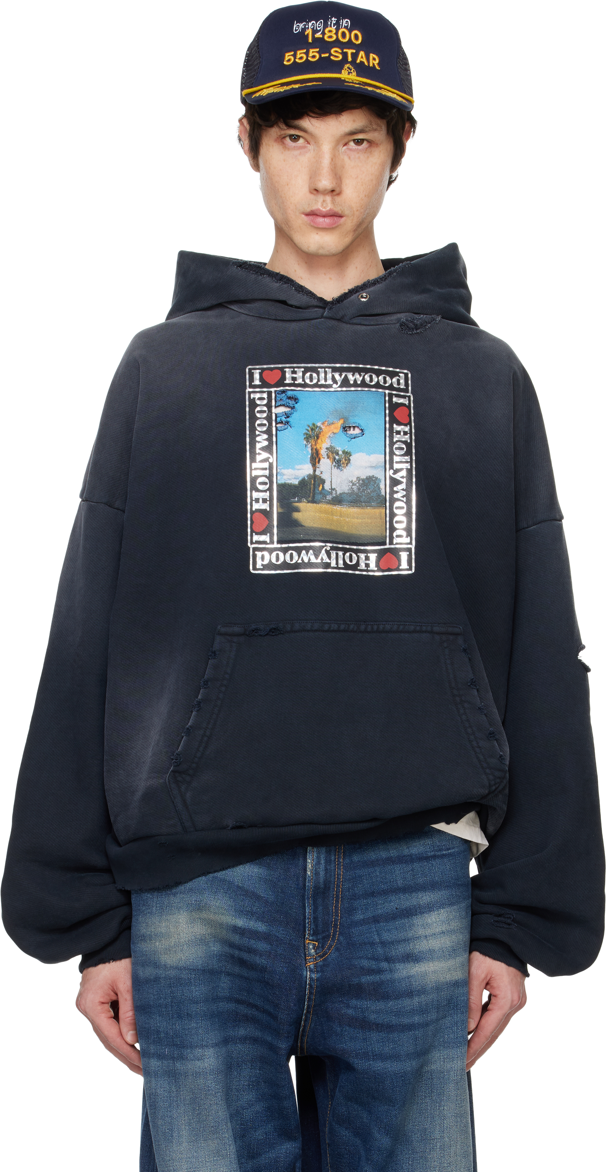 Paly My Own Private Hollywood' Hoodie In Black - 20% Off