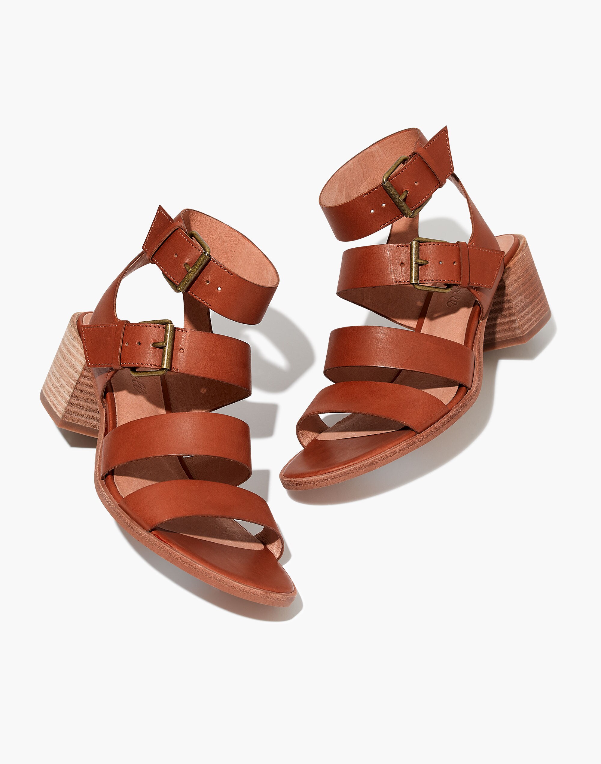 Madewell The Quinn Sandal In English Saddle 41% Off Editorialist