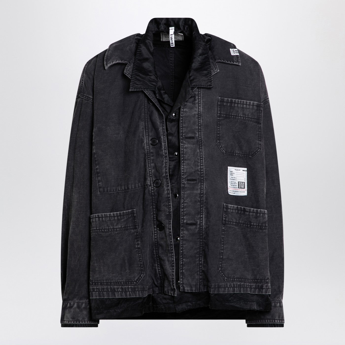 Mihara Yasuhiro Double Layered Shirt Jacket In Black - 27% Off
