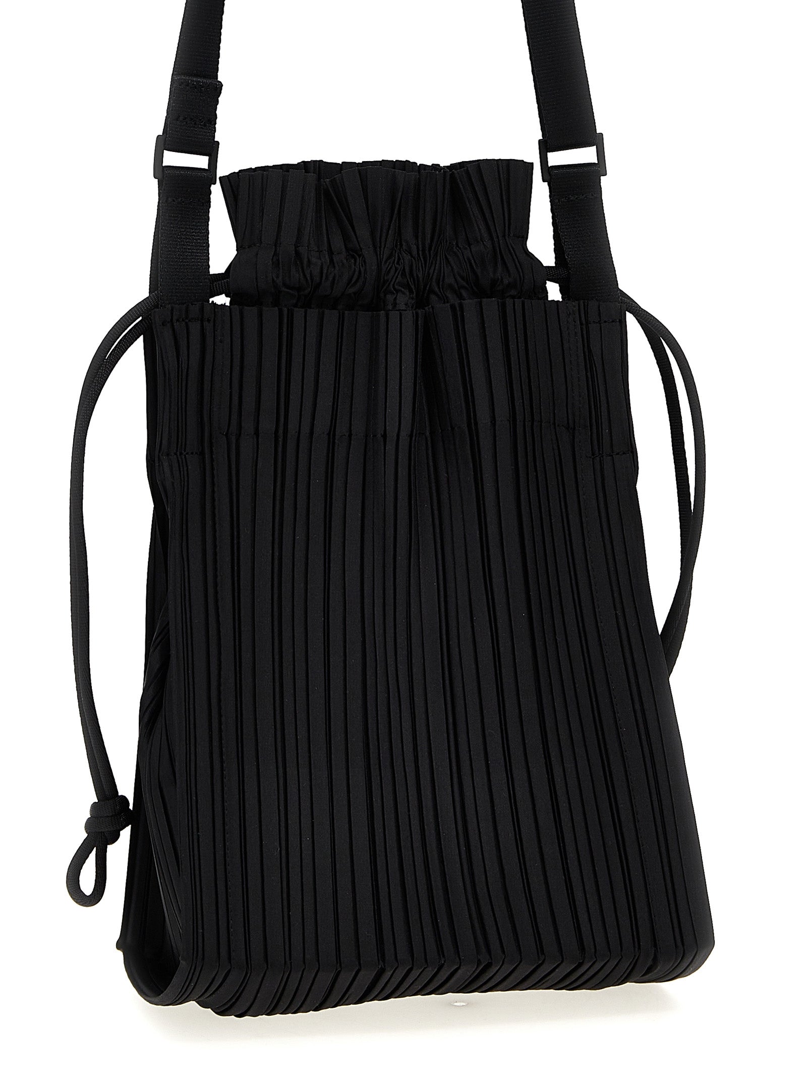 PLEATS PLEASE ISSEY MIYAKE スクエアシルエットバッグ Issey Miyake Square Pleats' Crossbody Bag In Black - 21% Off