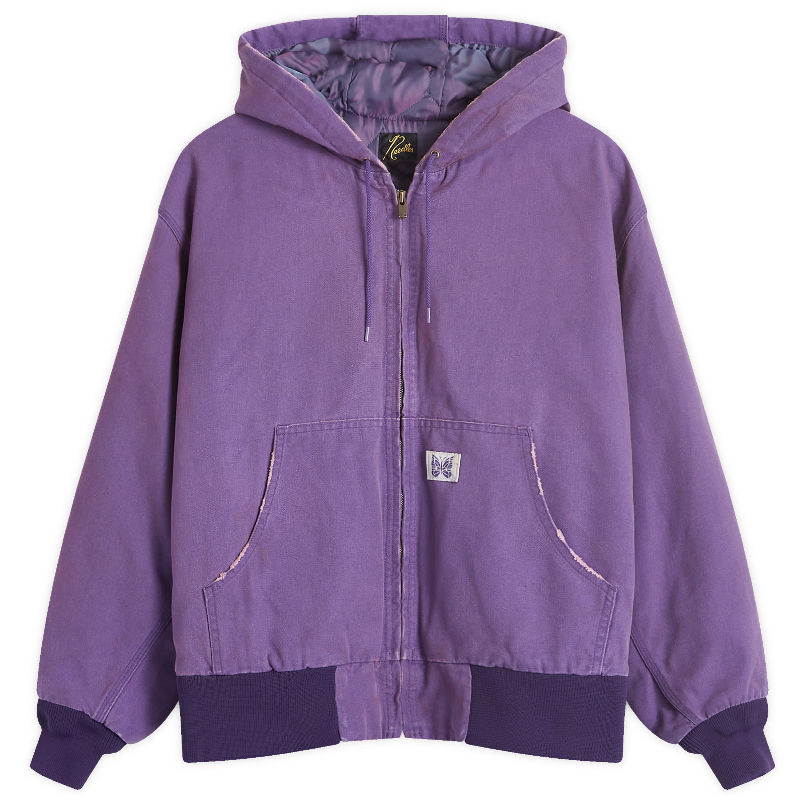 Needles Zipped Work Oxford Jacket In Purple - 70% Off | Editorialist