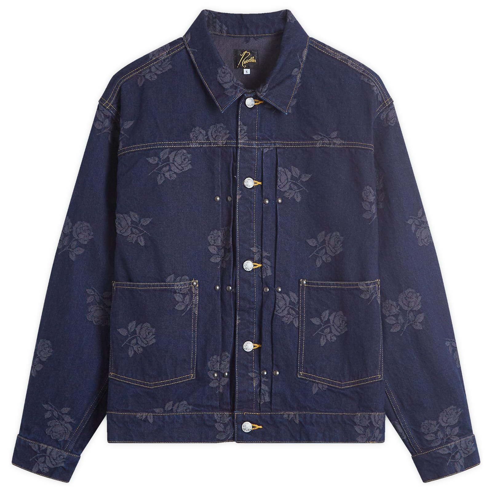 Needles Rose Denim Jacket In Indigo - 70% Off | Editorialist