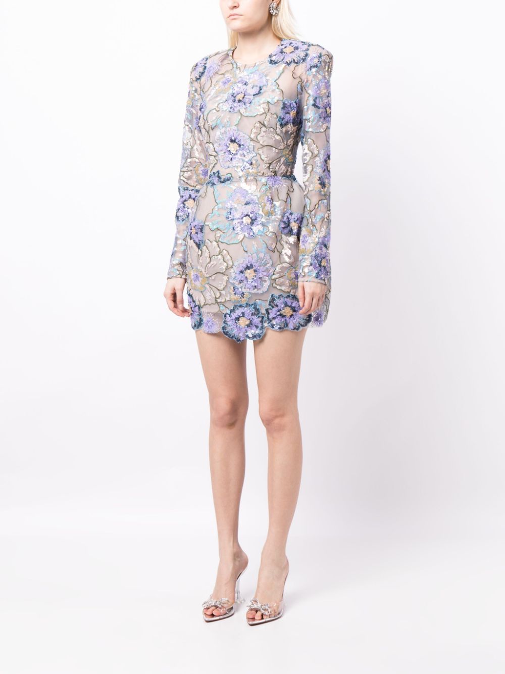 BRONX AND BRONCO Floral-Detail Long-Sleeve Dress