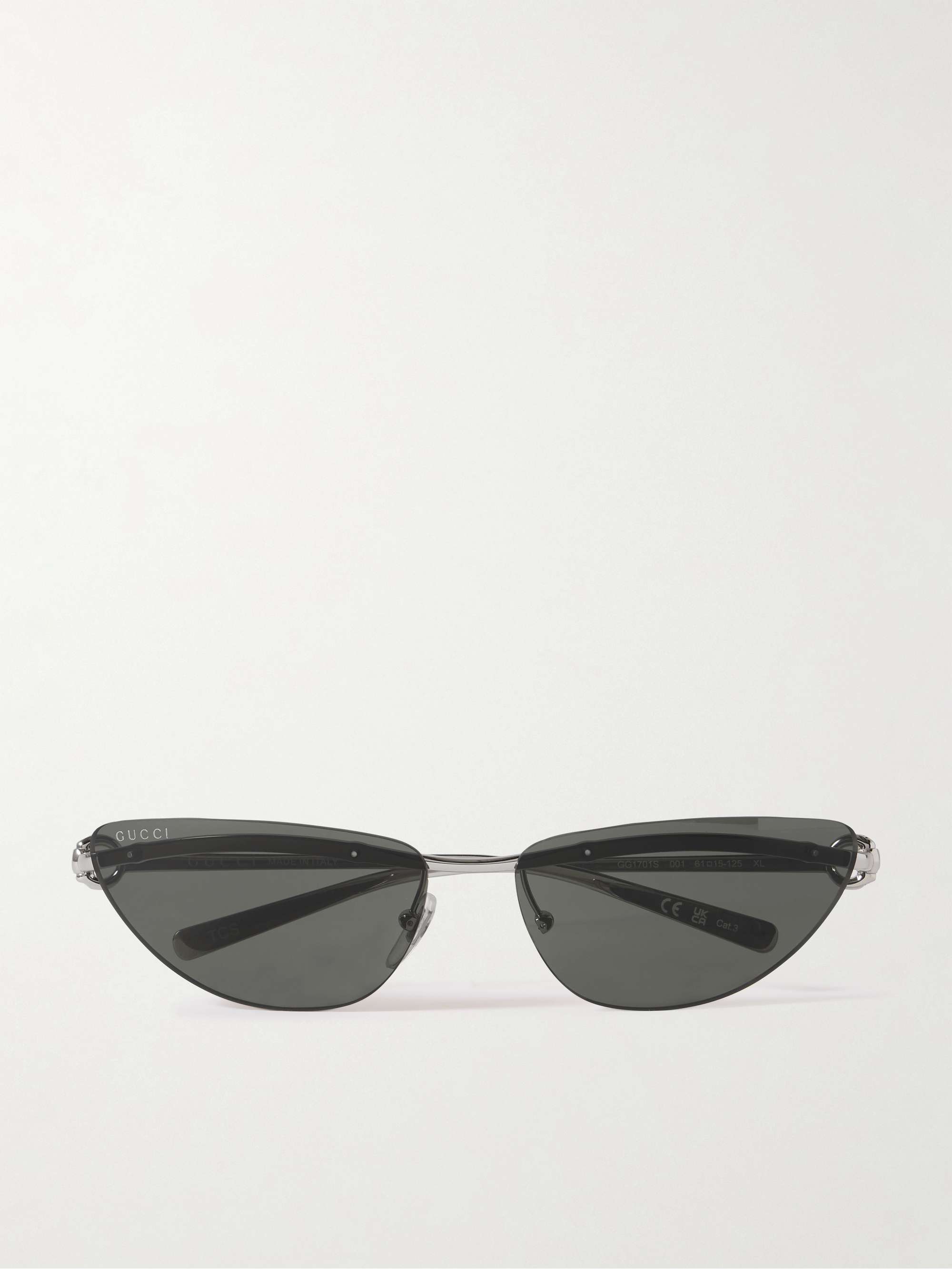 Gucci Cat-Eye Rimless Sunglasses In Silver - 60% Off | Editorialist