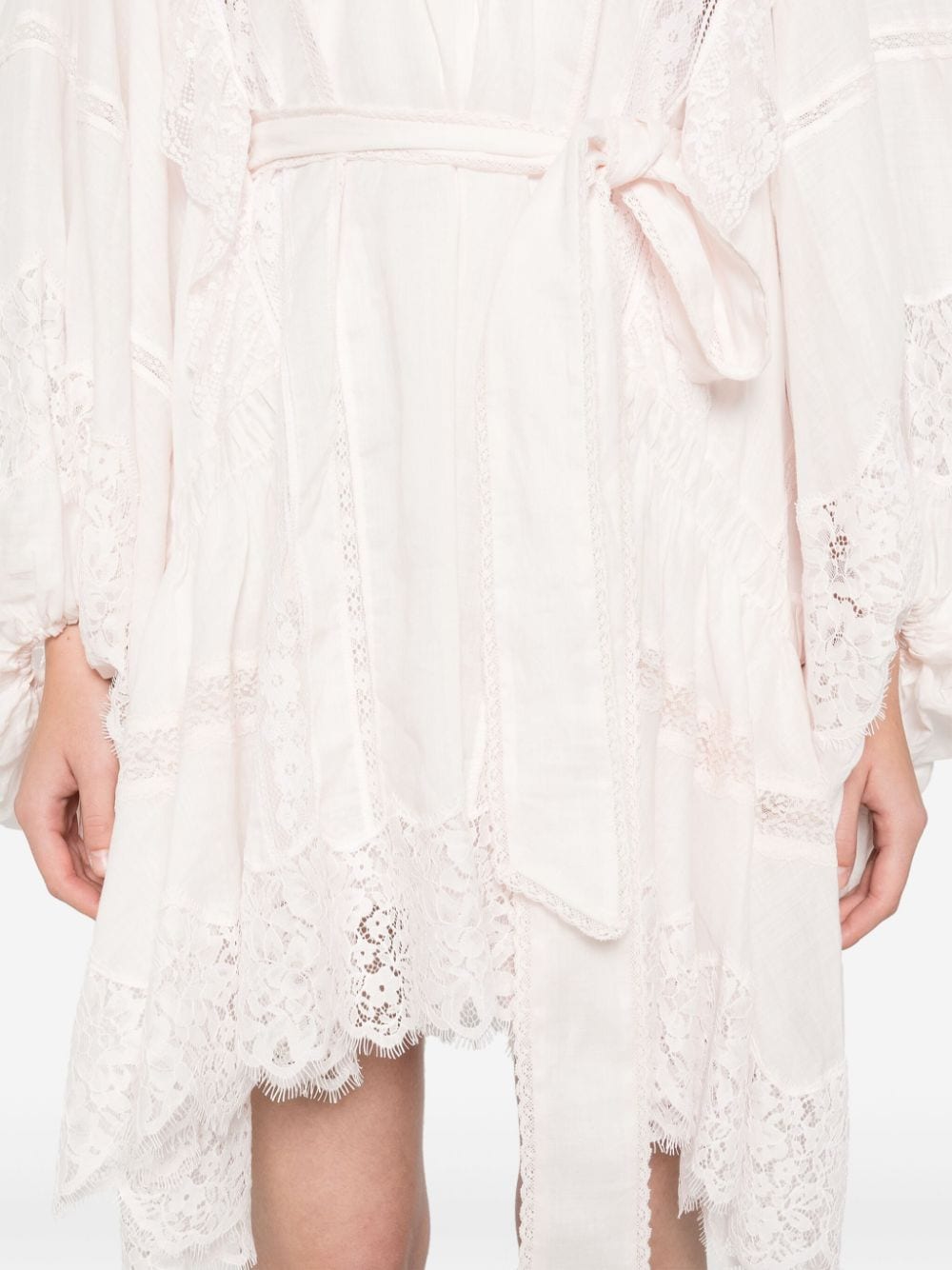 Zimmermann Crush Lace Billow Mini Dress In Pink - 45% Off | Editorialist Zimmermann Crush Lace Billow Mini Dress In Pink - 45% Off | Editorialist