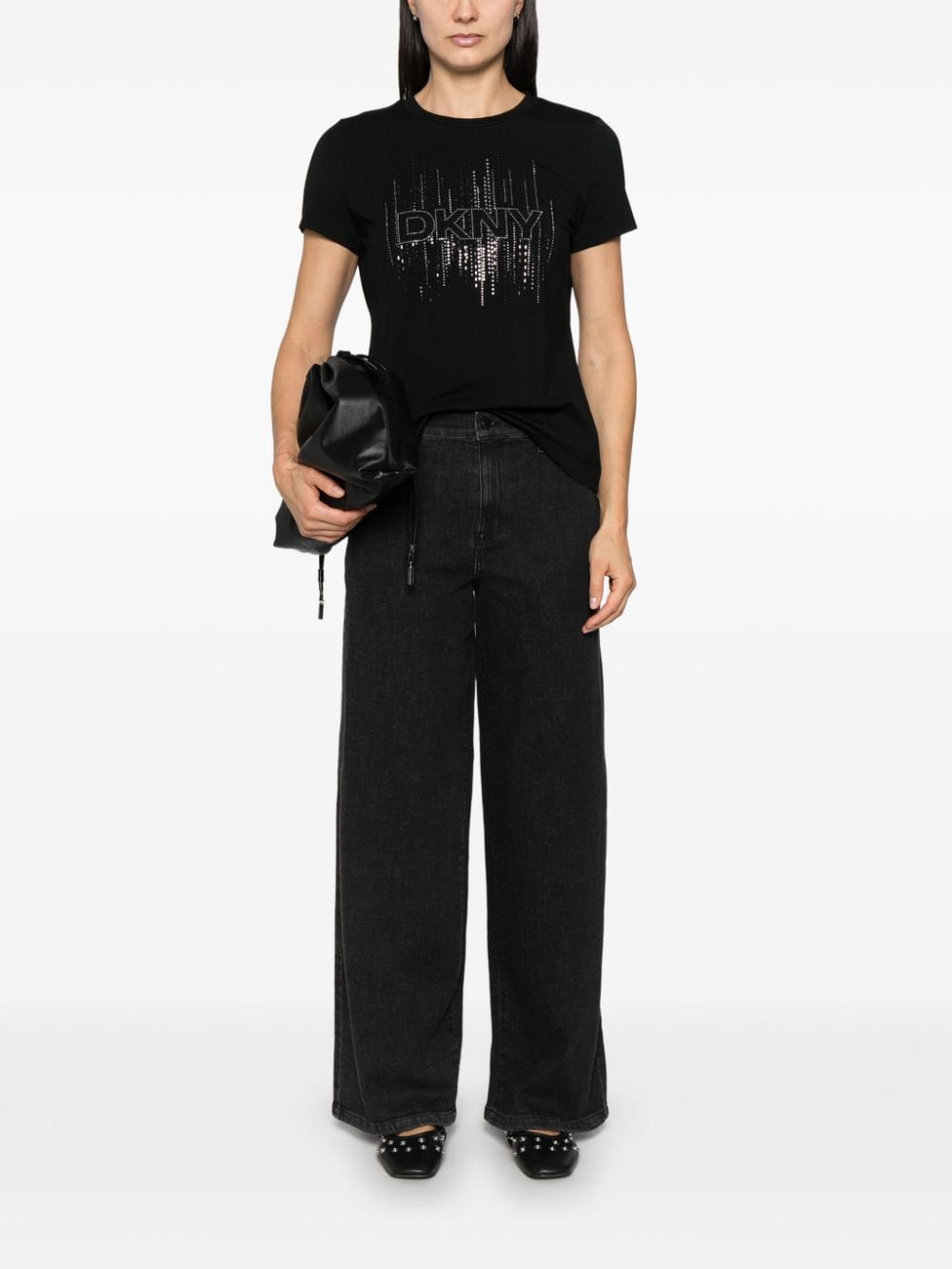 DKNY DKNY High-Rise Wide-Leg Jeans