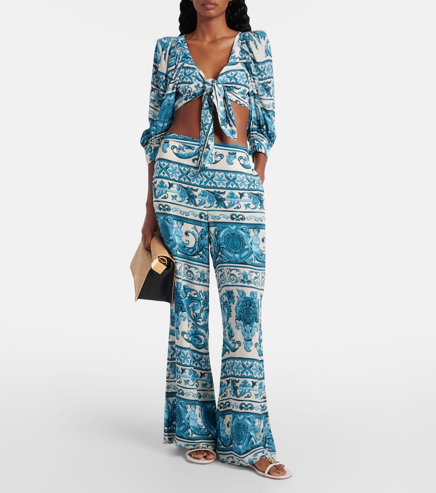 ADRIANA DEGREAS Adriana Degreas Printed Wide-Leg Pants