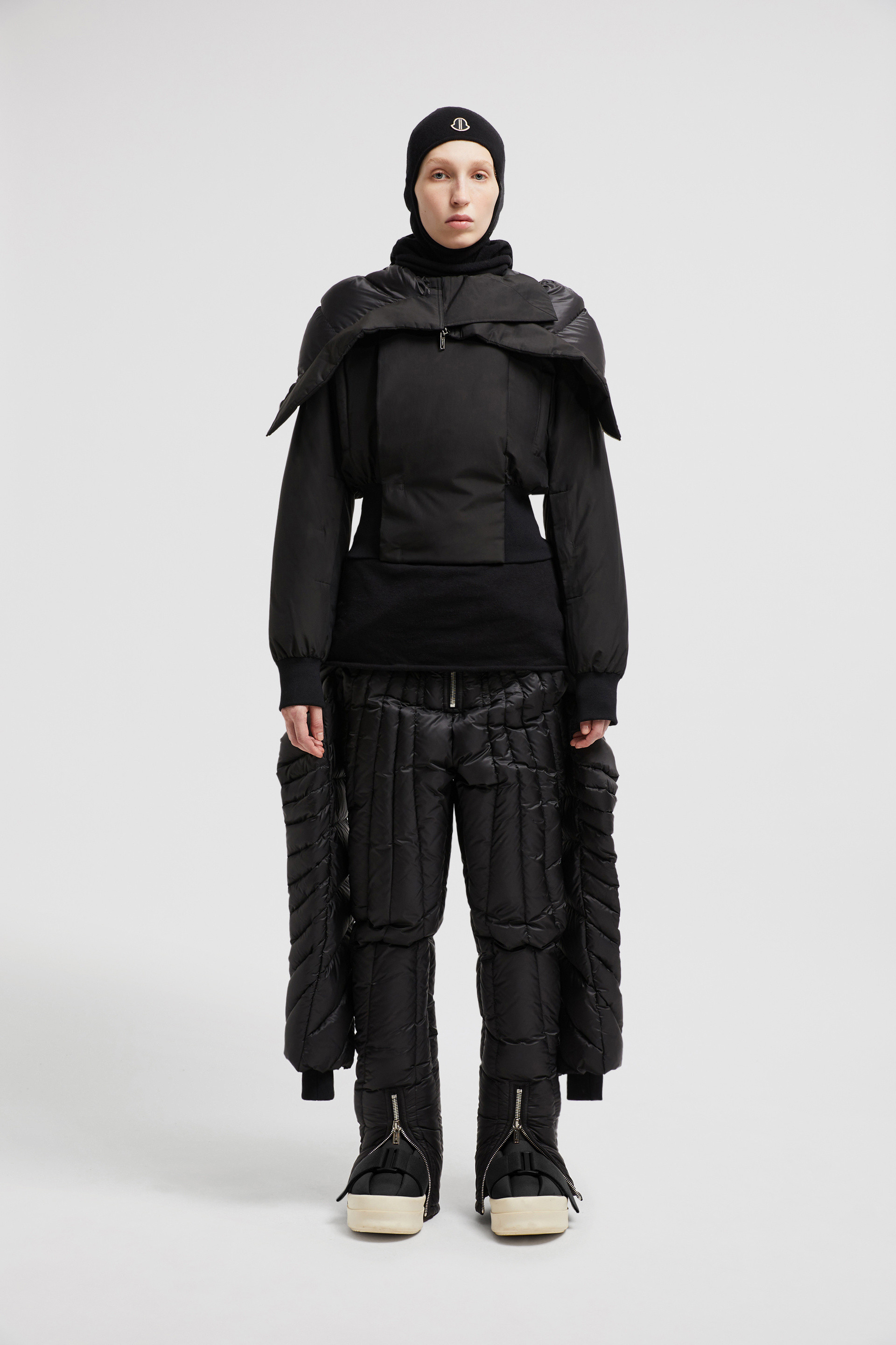 Moncler Rick Owens Alice Hooded Short Down Jacket - Black
