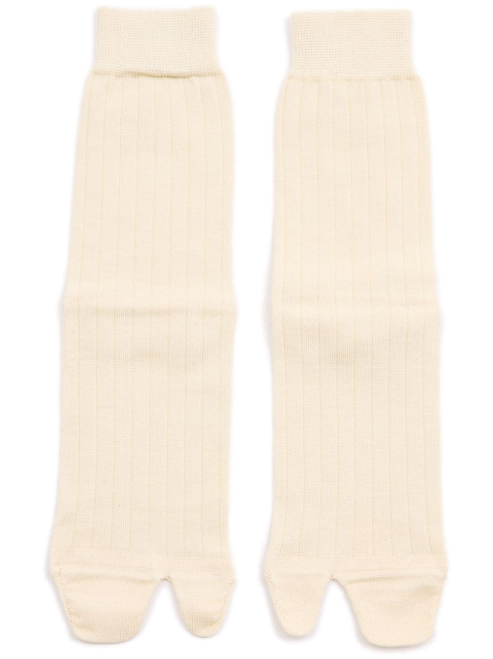 Maison Margiela Tabi Knee-High Socks Black 43% Off Editorialist