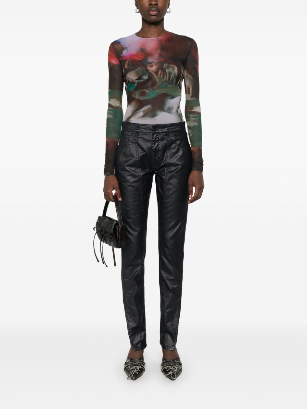 MUGLER Mugler Coated-Finish Trousers