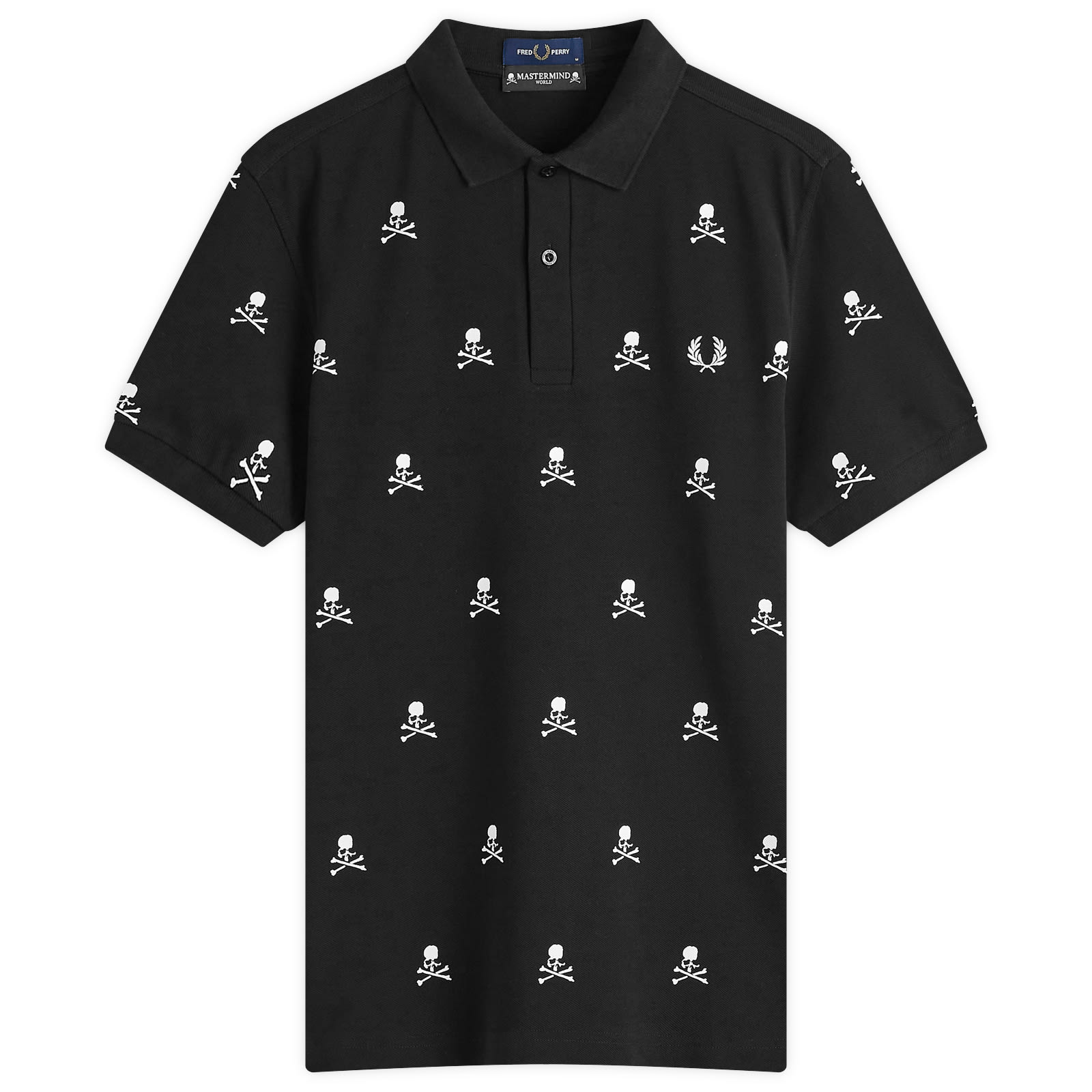 Fred Perry X Mastermind Skull Polo Shirt - Black | Editorialist