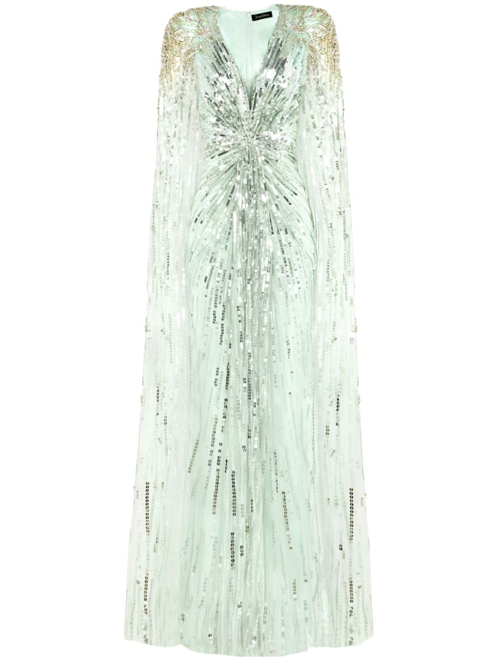 Jenny Packham Lotus Lady Embellished Gown - Green | Editorialist