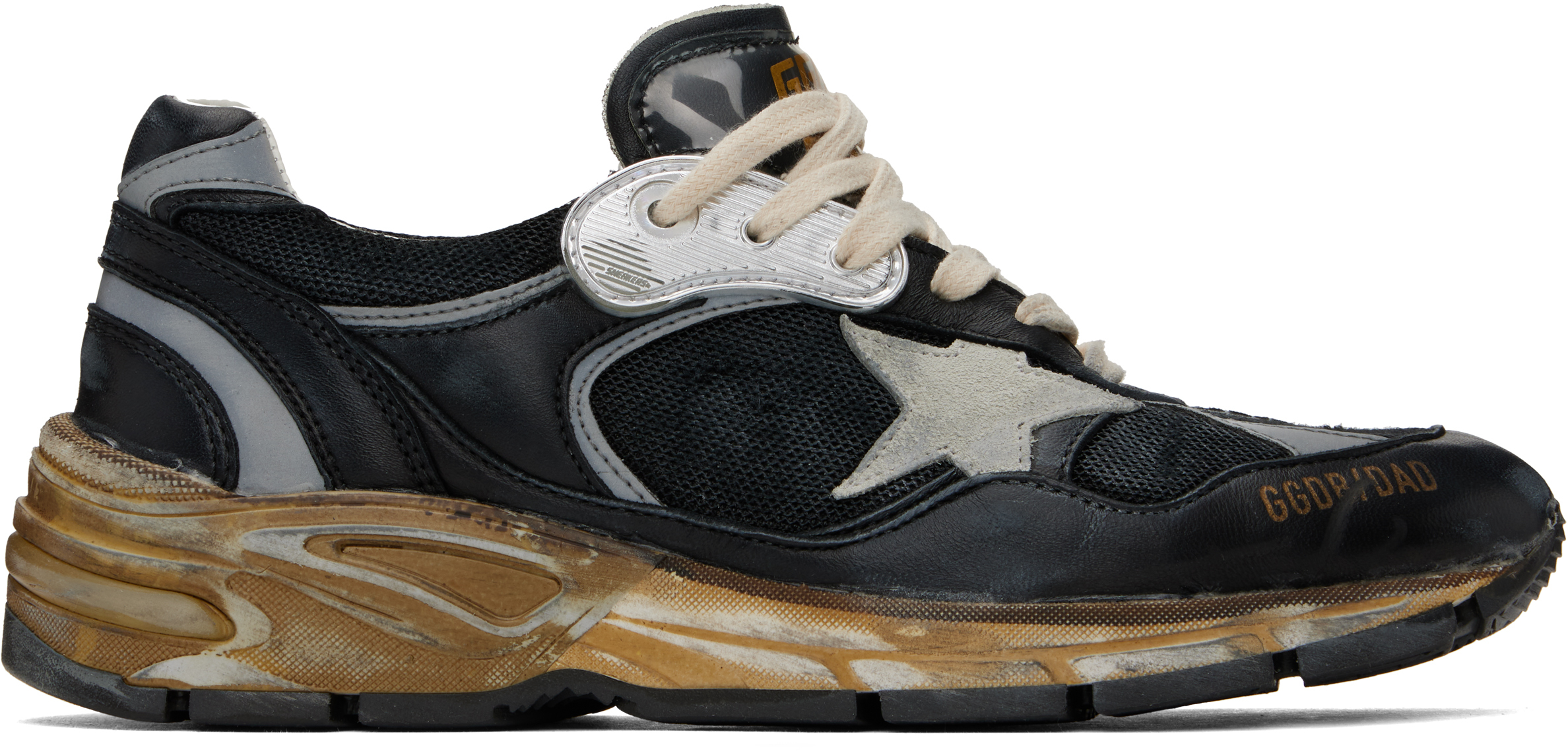 Golden Goose Black Dad-Star Sneakers - Black/Silver/Ice | Editorialist
