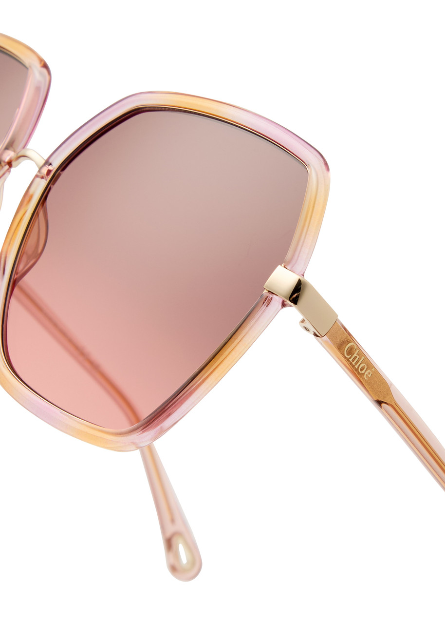 Chloé Oversized Square-Frame Sunglasses In Pink - 40% Off  display picture 3