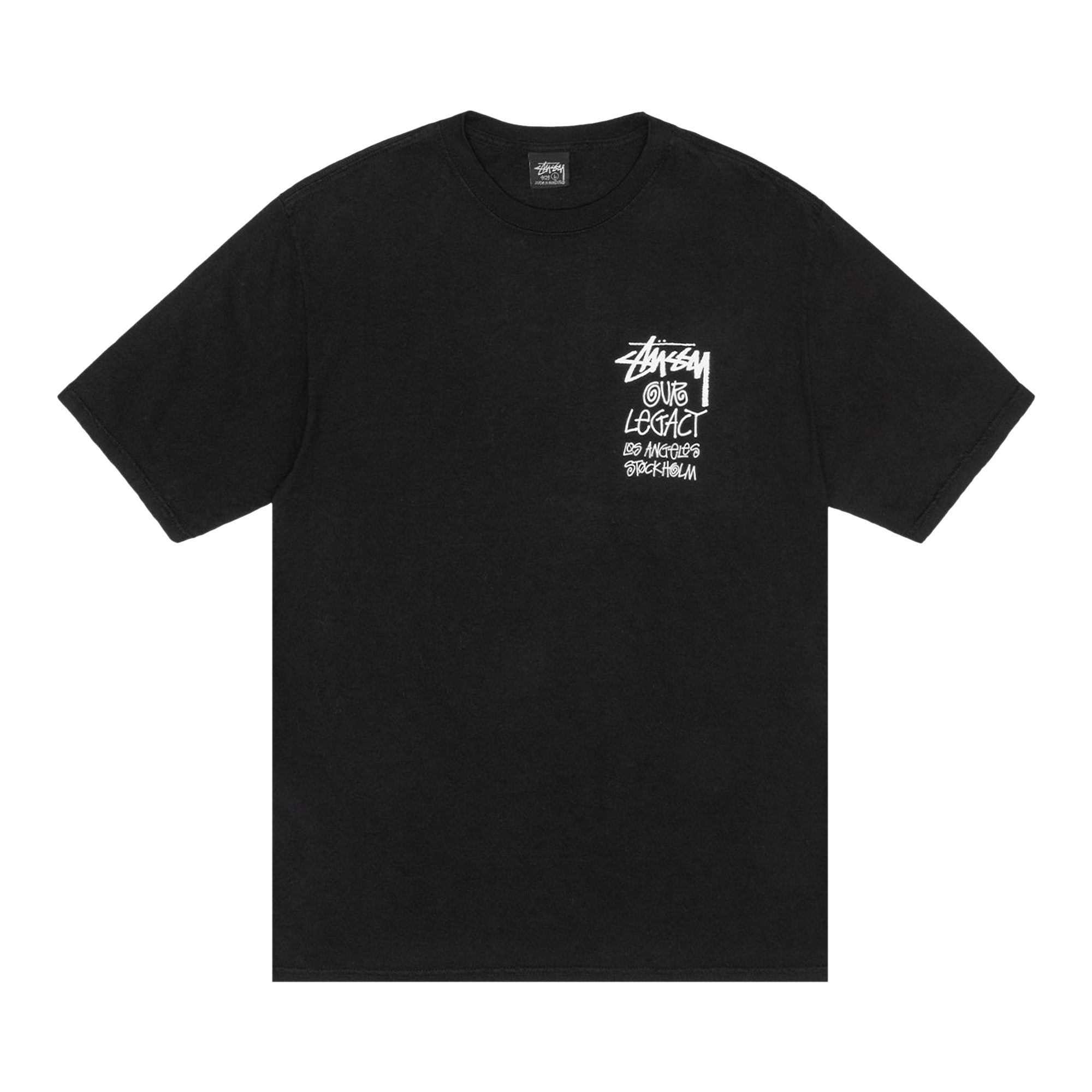 StüSsy X Our Legacy Frame Pigment Dyed Tee - Black | Editorialist