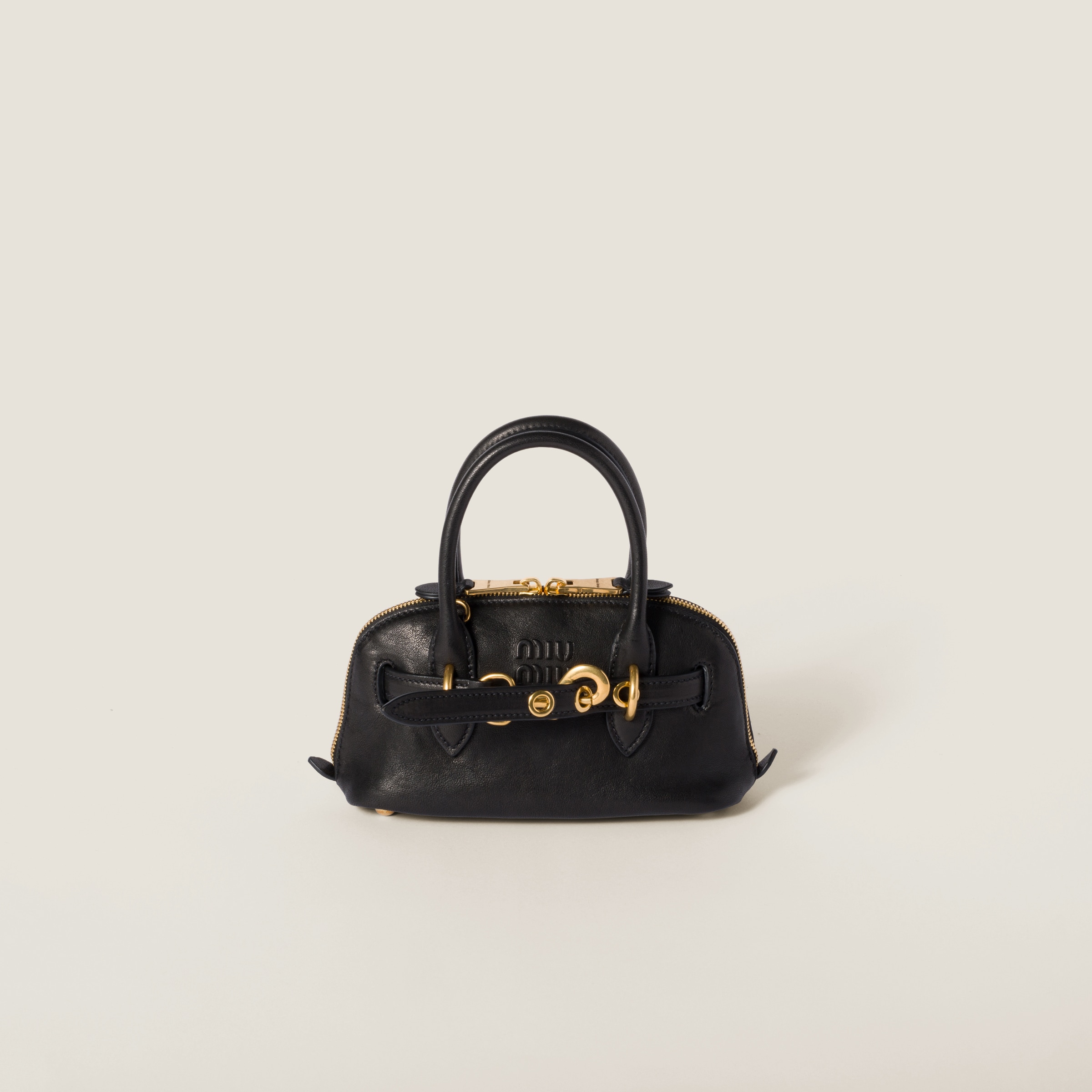 Miu Miu Aventure Mini Nappa Leather Bag - Black | Editorialist