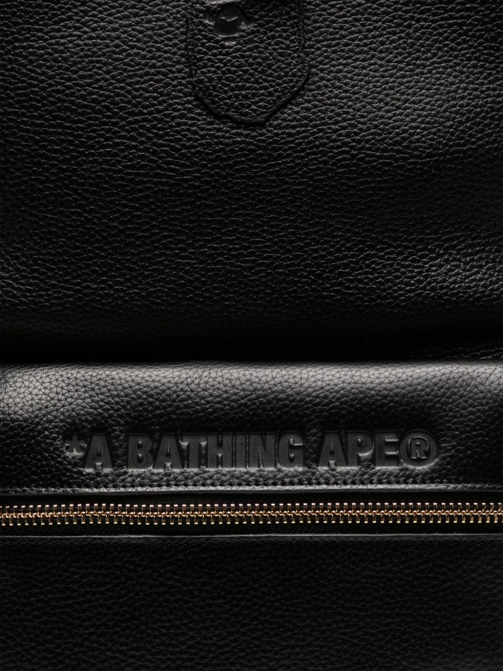 A Bathing Ape Leather Backpack - Black | Editorialist