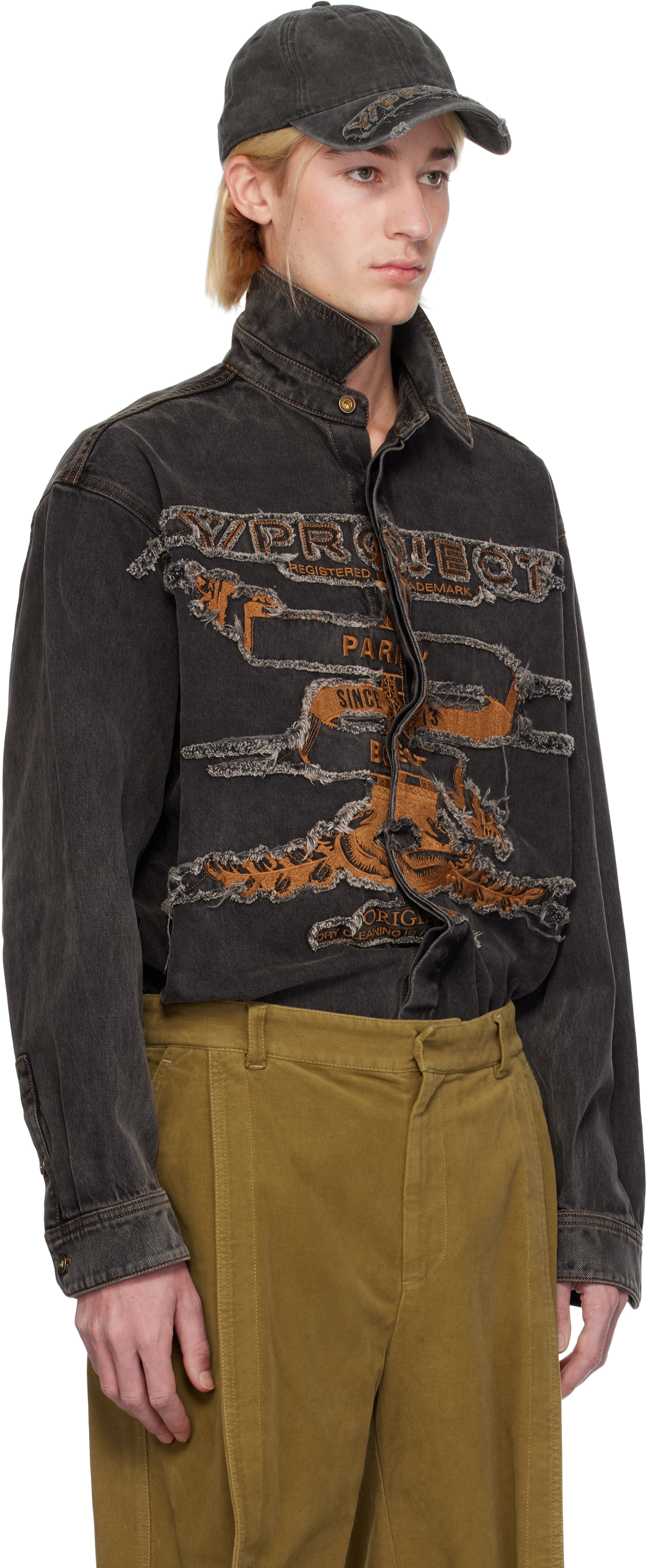 Y/Project Paris' Best Patch Denim Shirt In Black - 60% Off