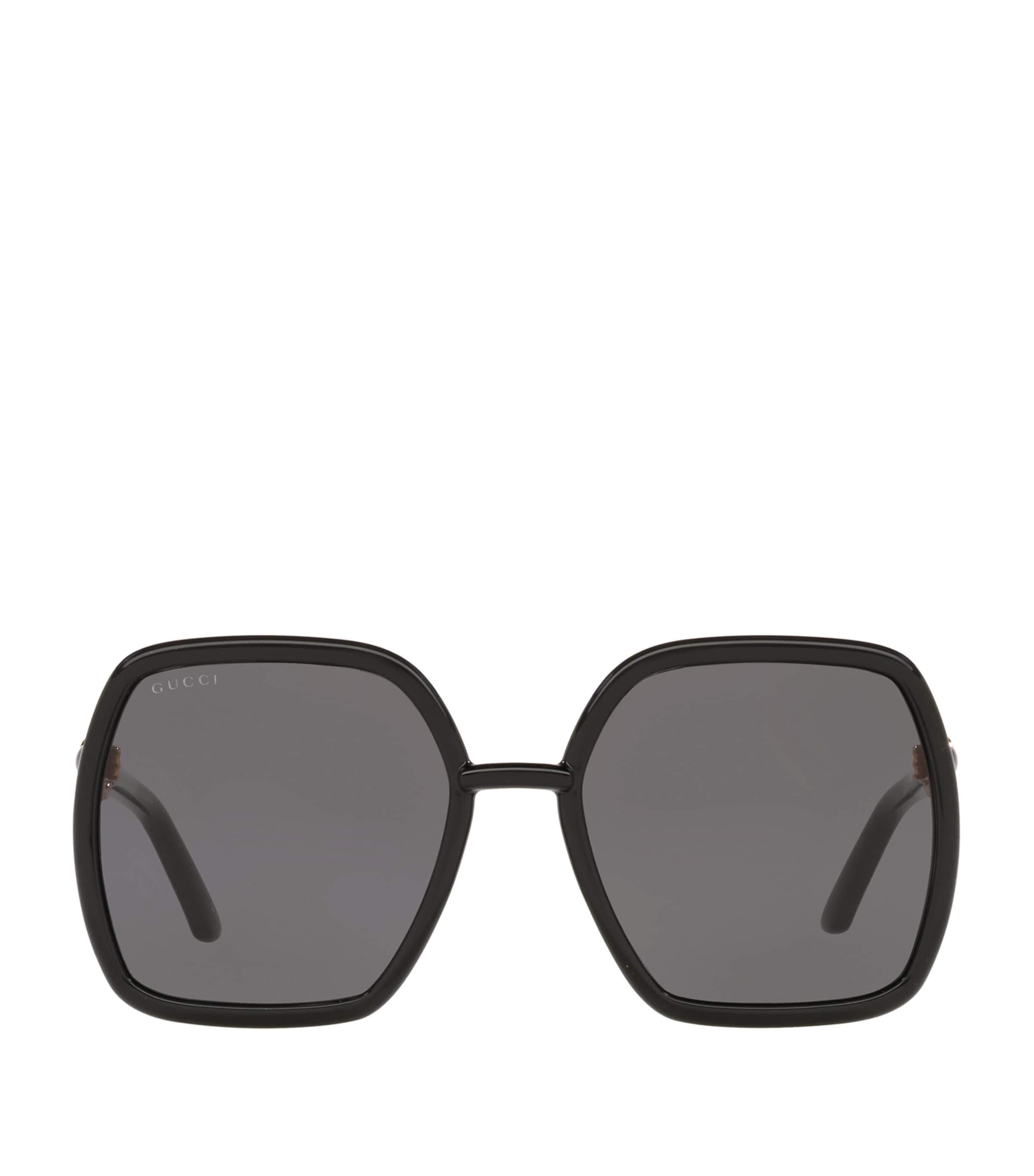 Gucci Horsebit Square Sunglasses - Black | Editorialist