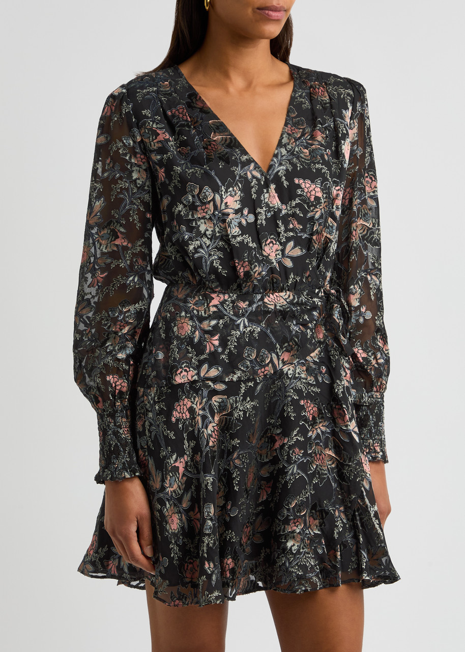 paige desano velvet shirt dress PAIGE Desano devor-velvet mini shirt dress
