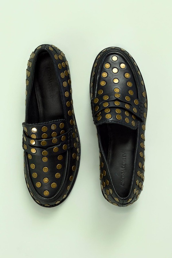 Cynthia Rowley Black Studded Loafers Cynthia Rowley Nailed It Classic Loafers In Black - 20% Off  main image 3