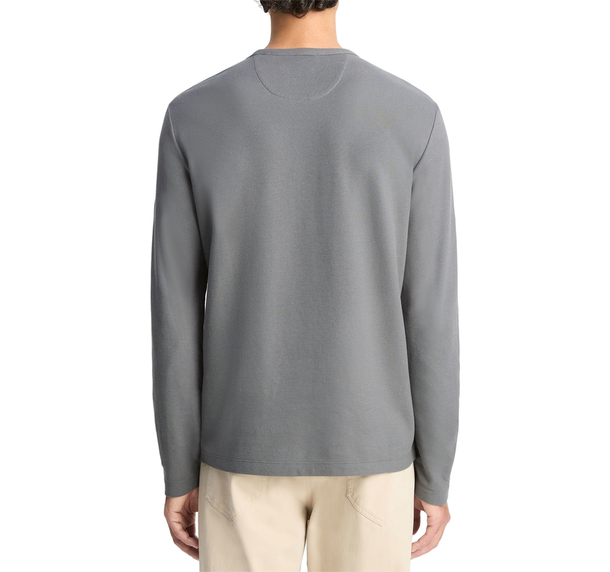 Mack Weldon Silver Pique Crewneck Tee Blue Fog Editorialist