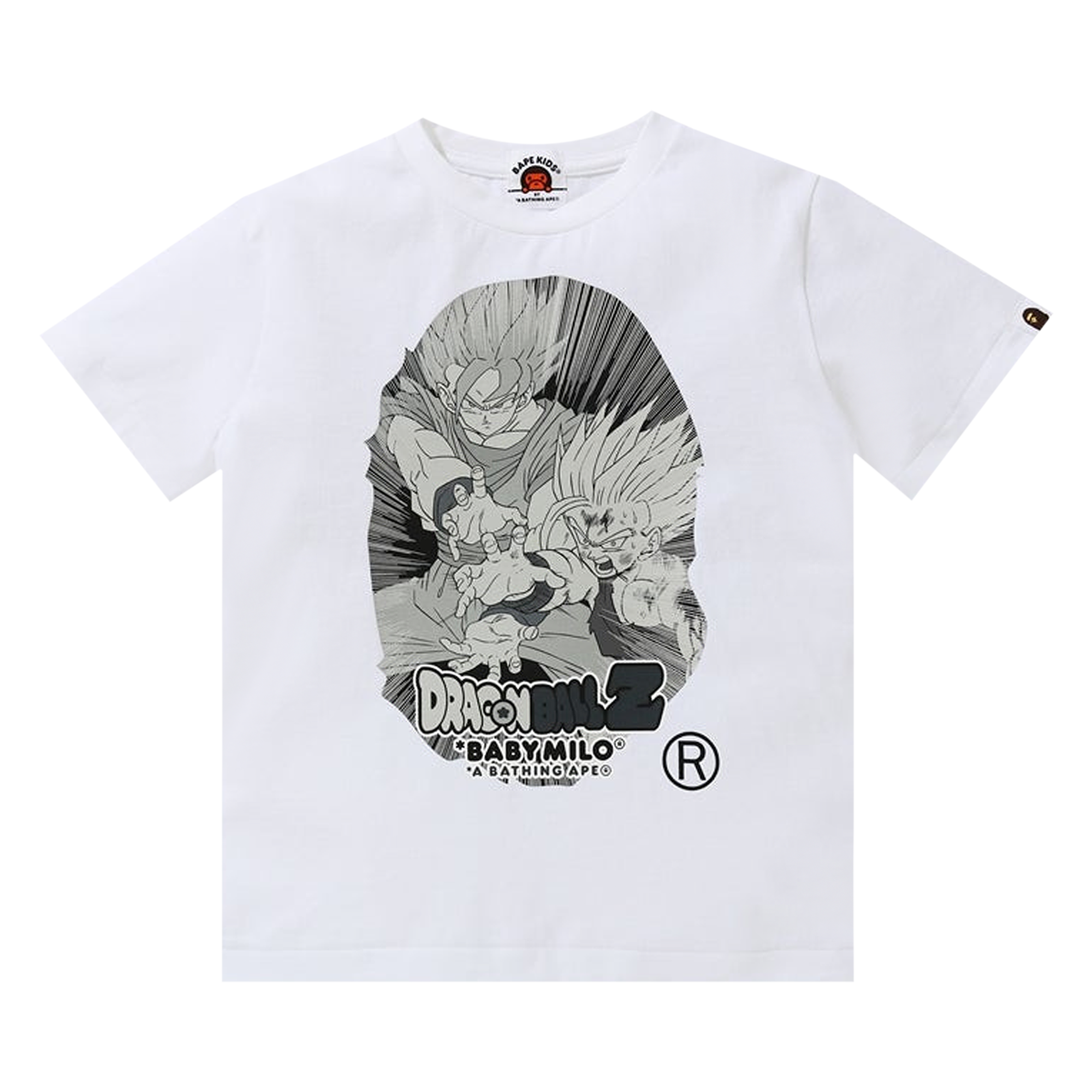 A Bathing Ape X Dragon Ball Z Baby Milo Big Ape Tee - White