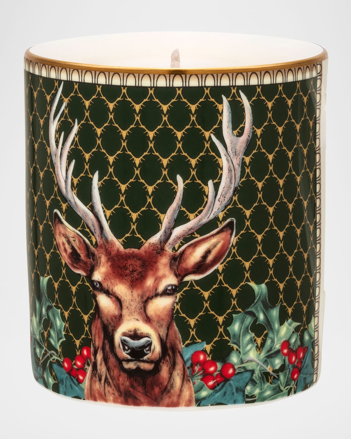 Halcyon Days Antler Trellis Stag Candle, 0.9 Kg - Green Multi ...