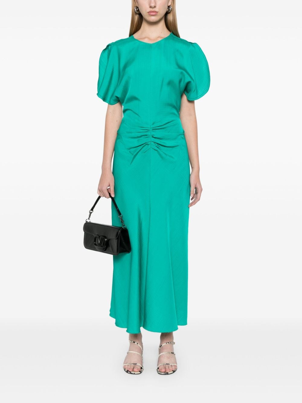 VICTORIA BECKHAM Victoria Beckham Gathered-Detail Midi Dress