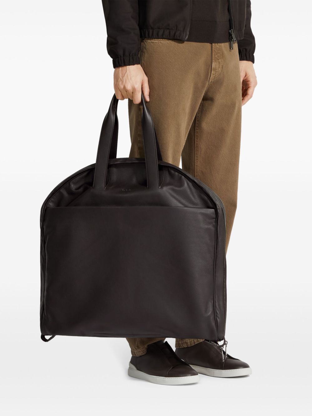 ZEGNA Zegna Secondskin Leather Garment Bag
