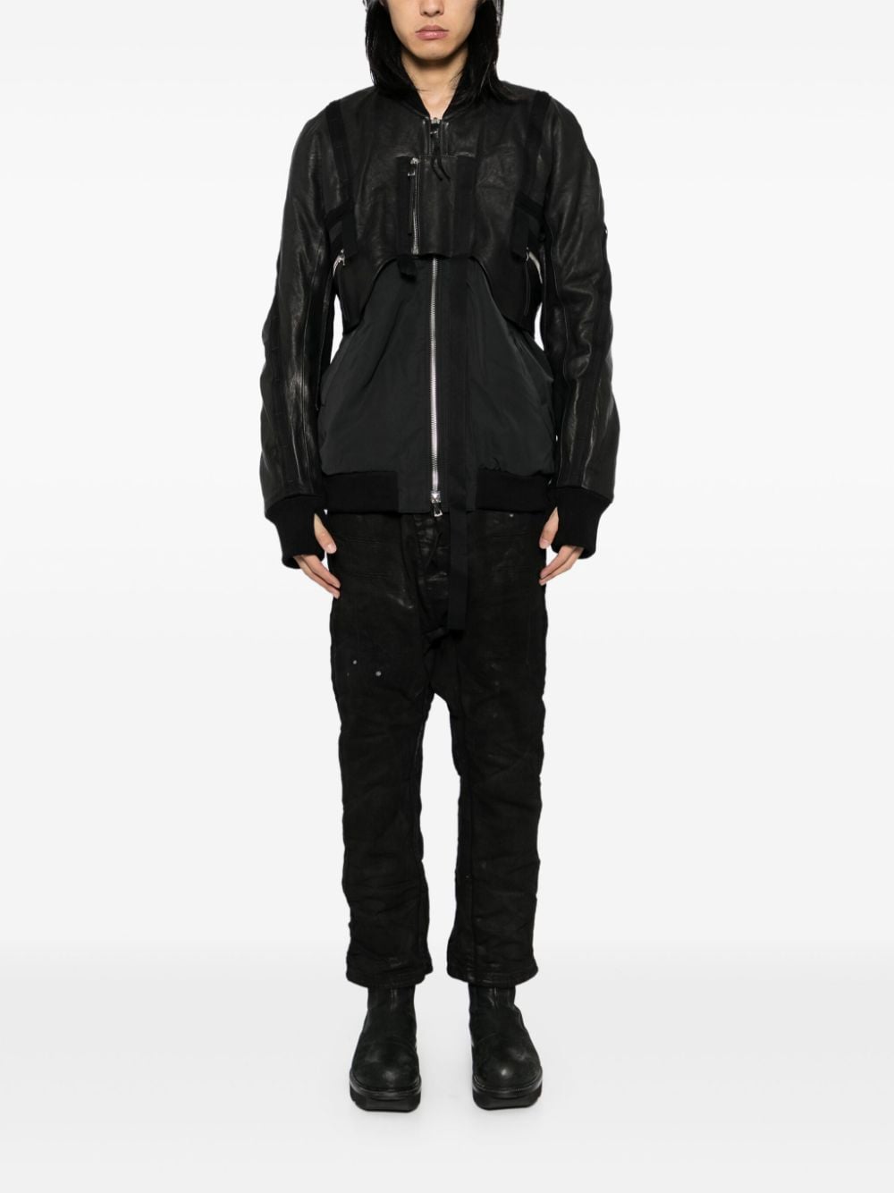 BORIS BIDJAN SABERI Boris Bidjan Saberi Asymmetric Drop-Crotch Jeans