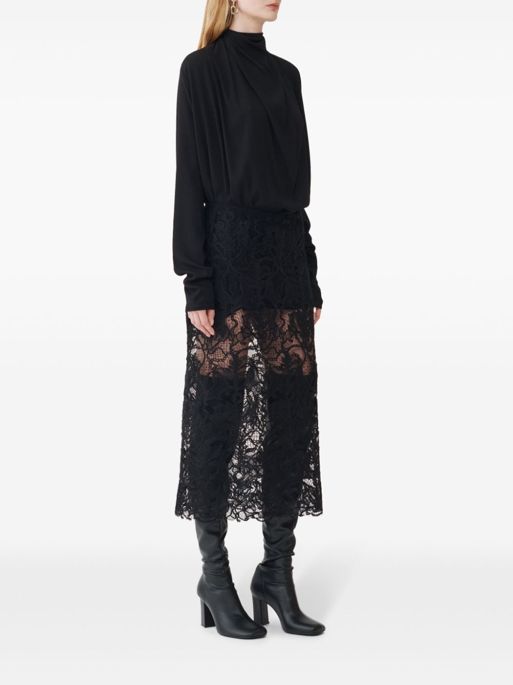 FABIANA FILIPPI Fabiana Filippi Ruched High Neck Blouse