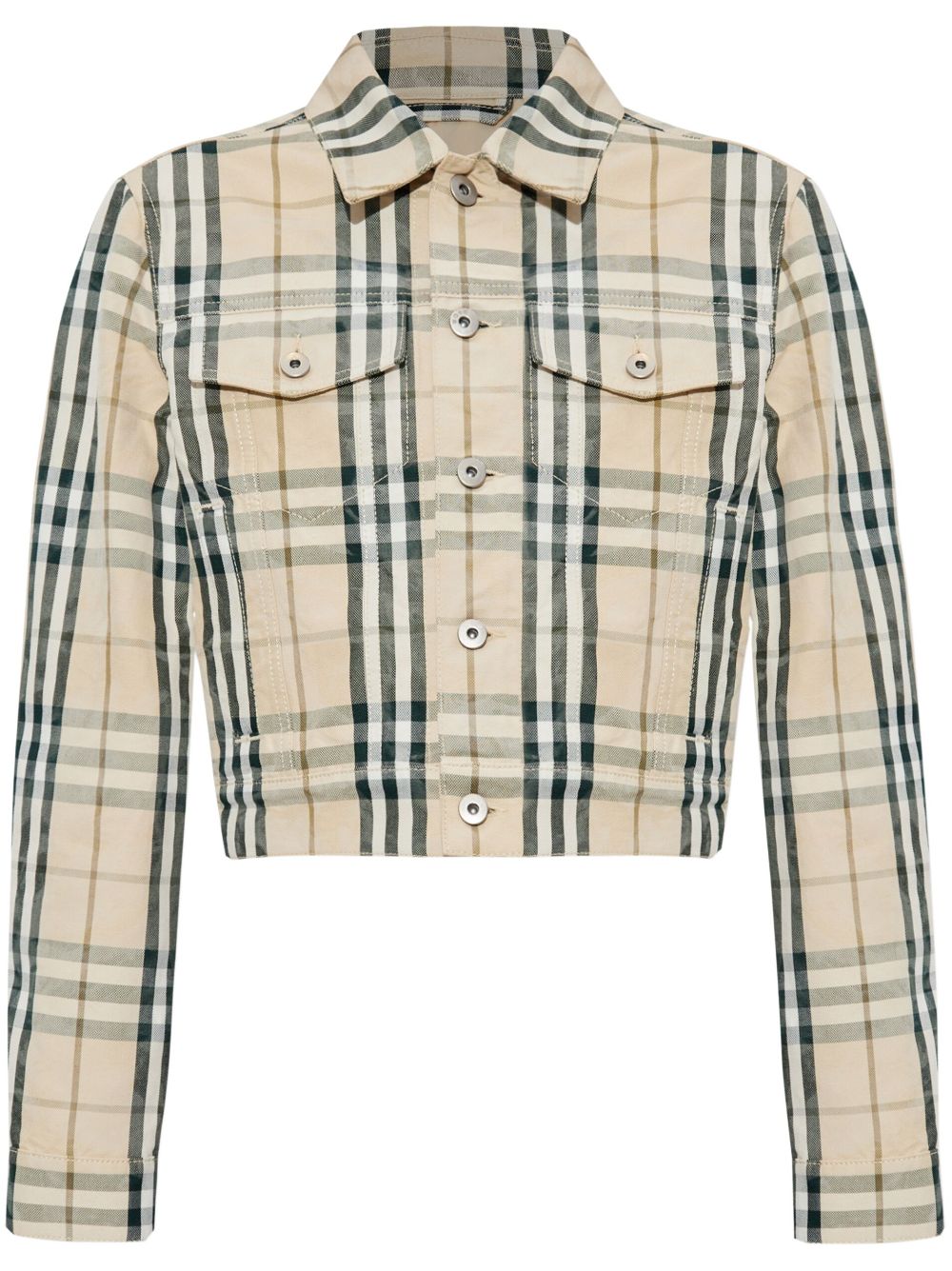 BURBERRY Burberry Check Pattern Cropped Jacket