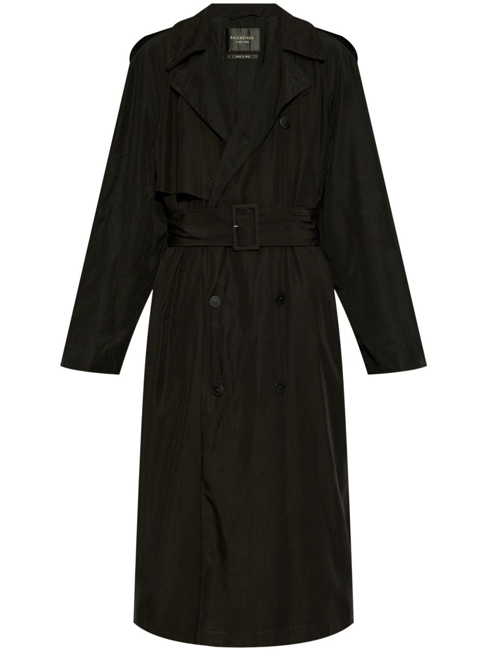 Dsquared2 Leather Belted Trench Coat In Black - 20% Off | Editorialist
