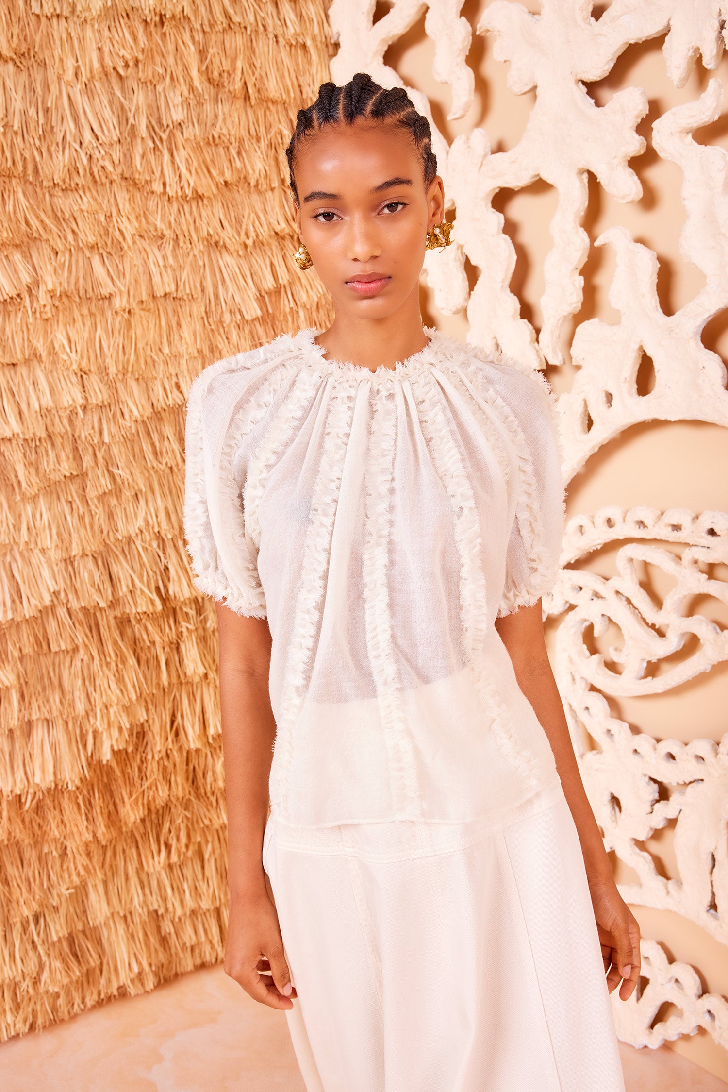 Ulla Johnson Gracelle Top In Cowrie - 60% Off | Editorialist