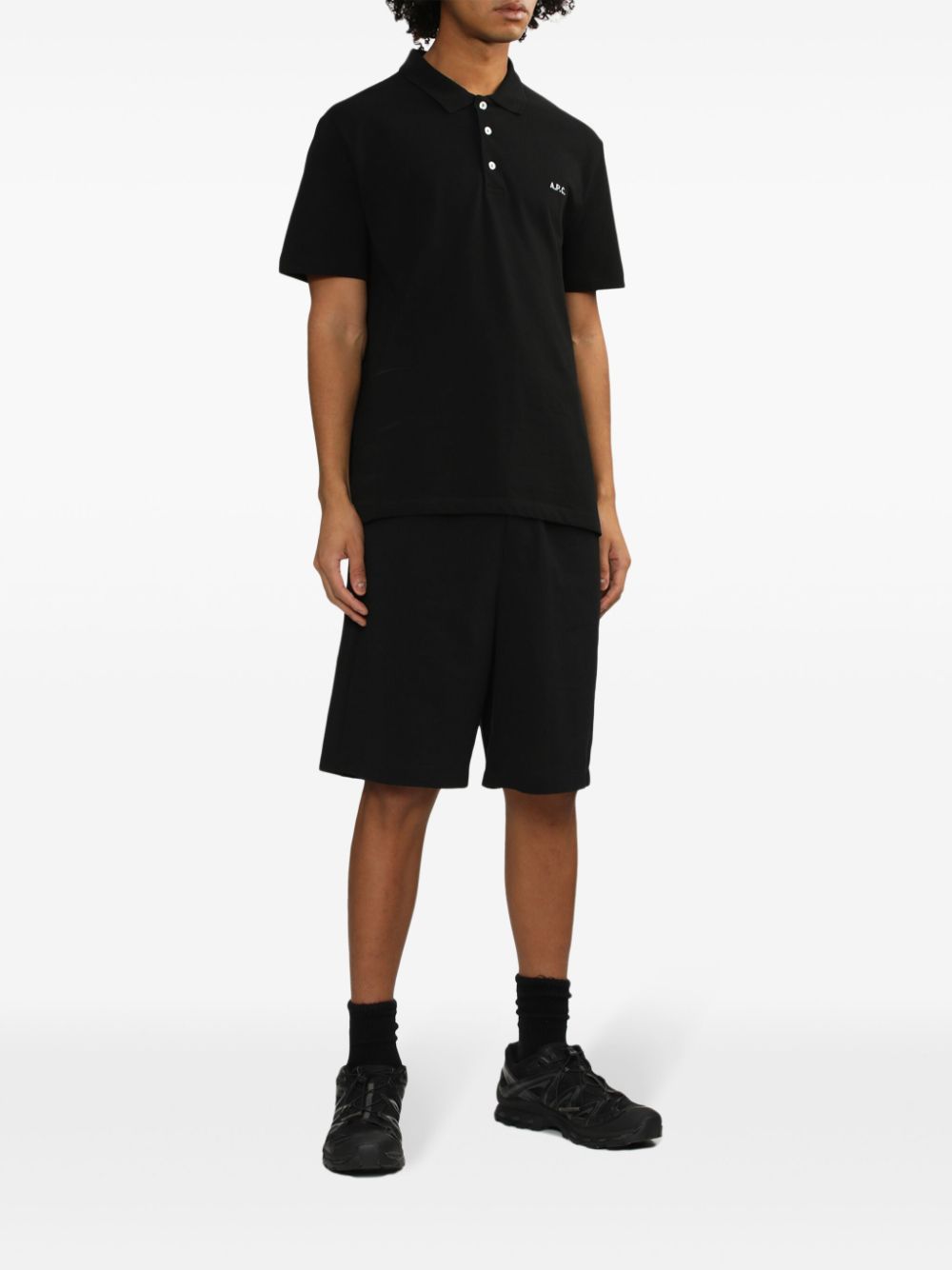 A.P.C. A.P.C. Logo Embroidered Polo Shirt