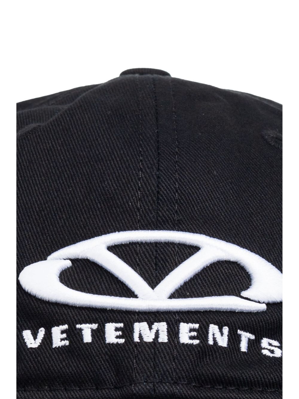 Vetements Logo-Embroidered Cap In Black - 25% Off | Editorialist