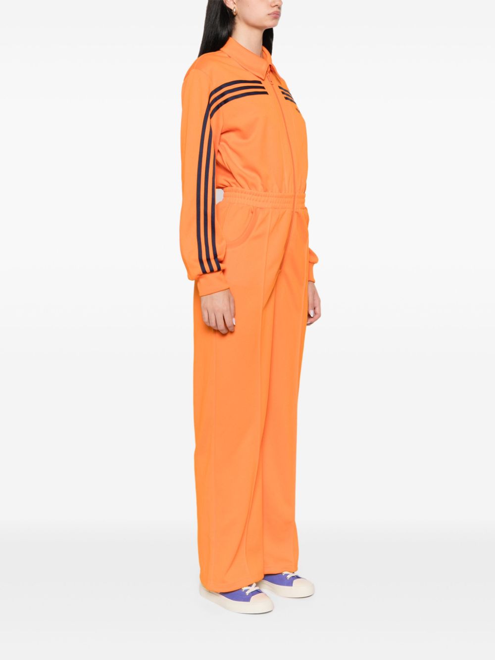 Adidas 70s Jumpsuit In Orange - 14% Off | Editorialist