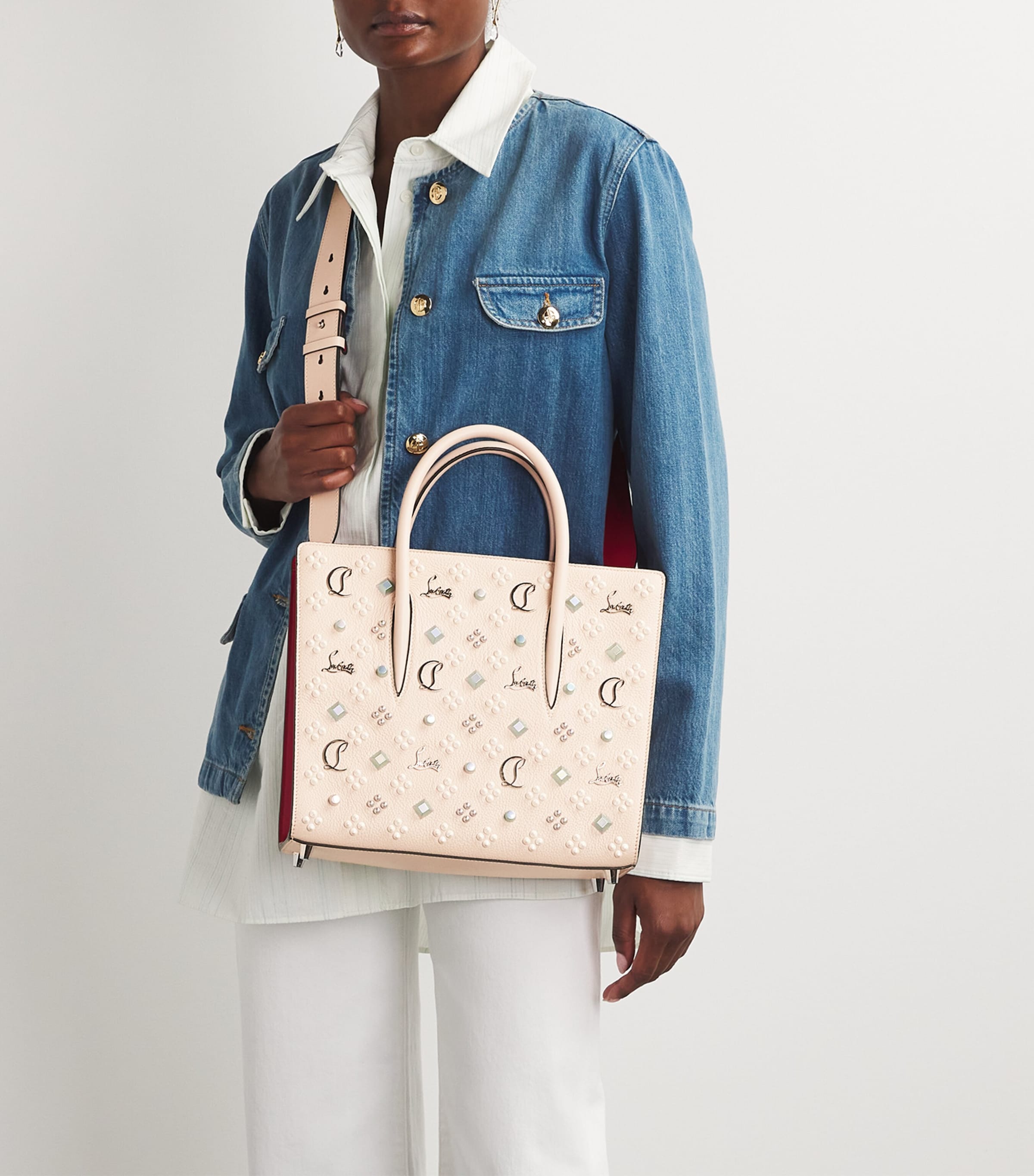 CHRISTIAN LOUBOUTIN Paloma Medium Leather Top-Handle Bag