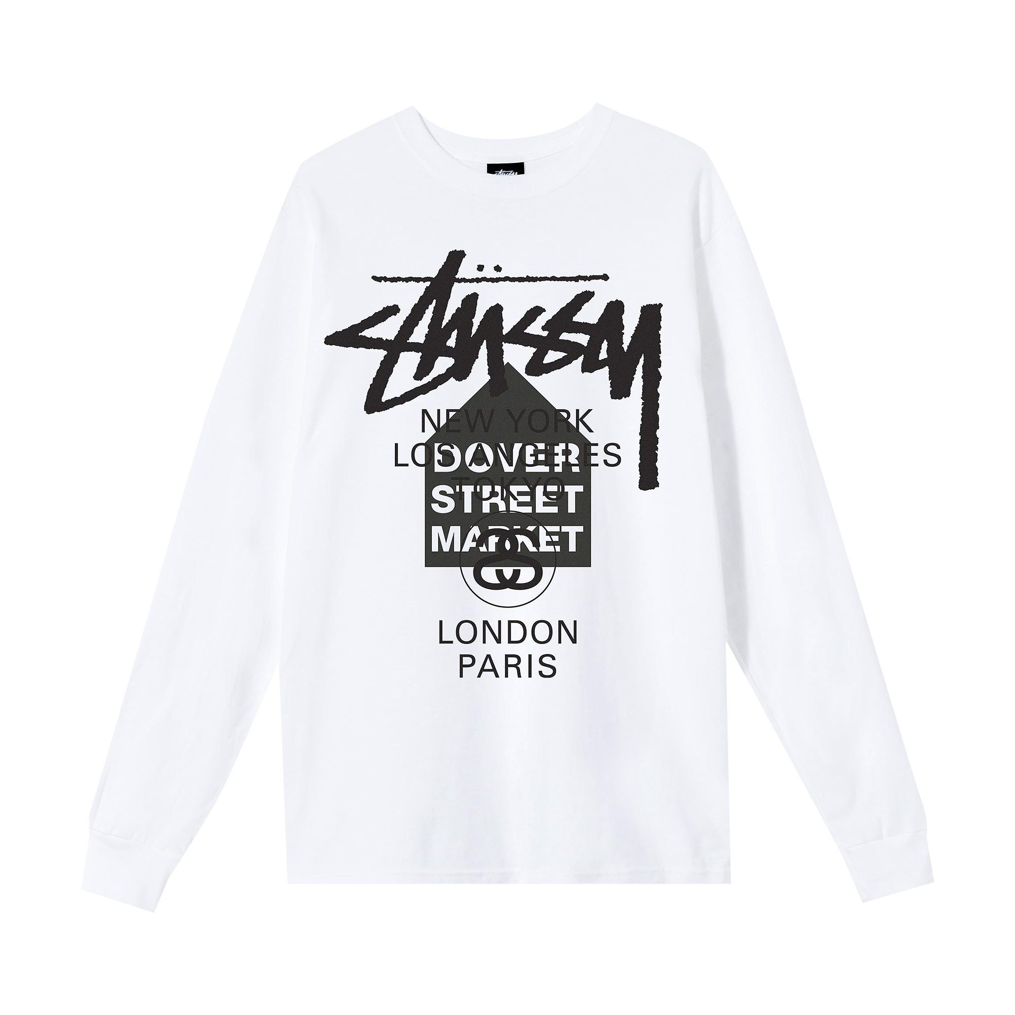 StüSsy X Dover Street Market World Tour Long-Sleeve Tee - White