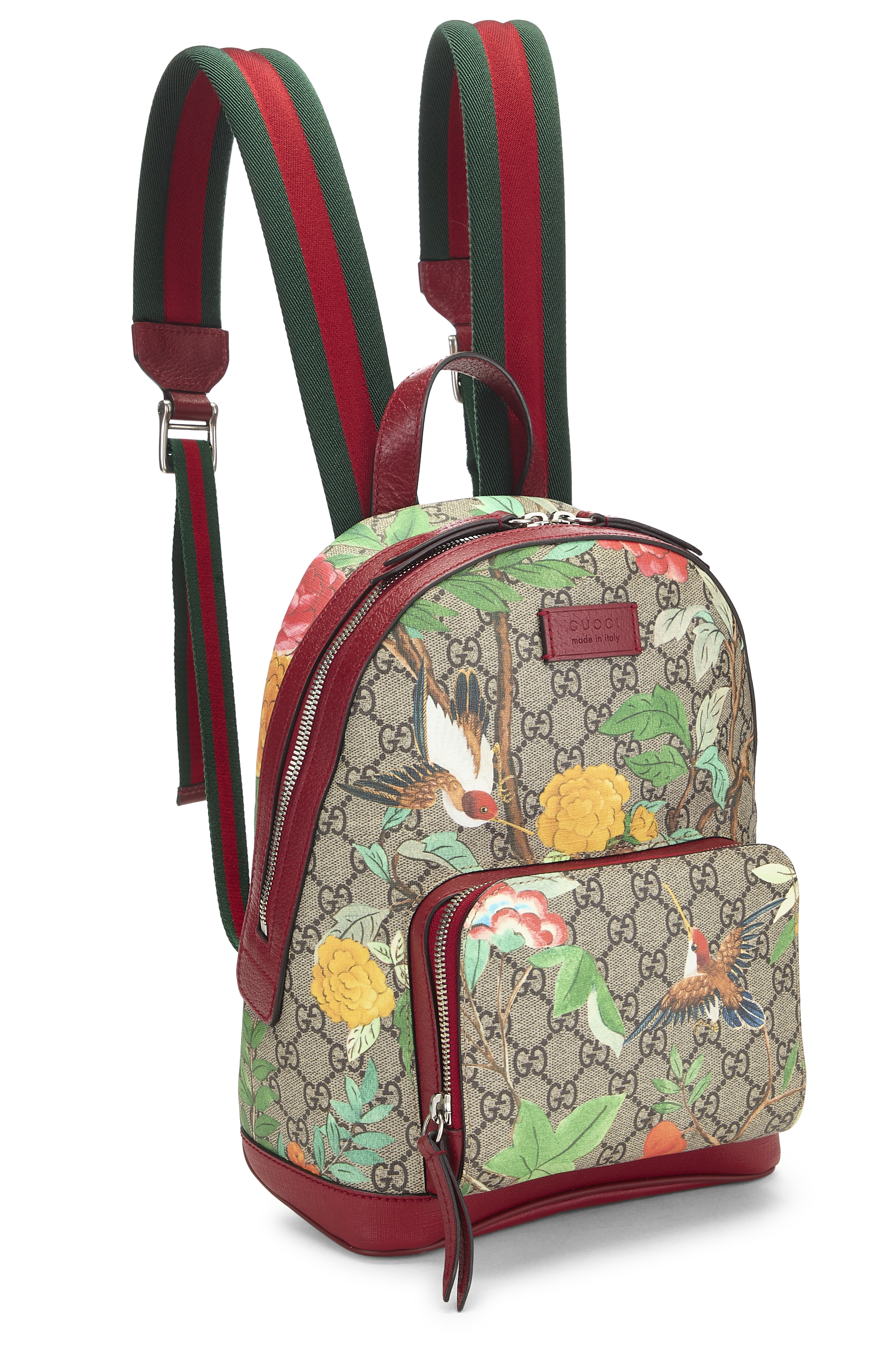 Gucci Gg Supreme Canvas Tian Eden Backpack - Red | Editorialist display picture 2