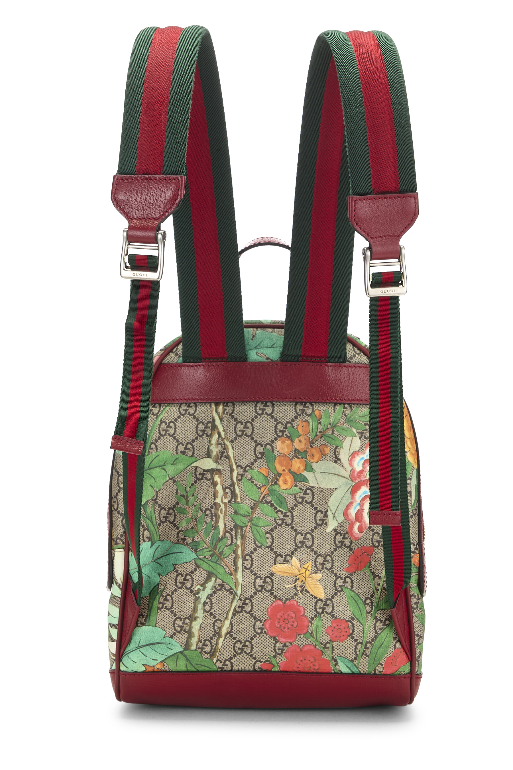 Gucci Gg Supreme Canvas Tian Eden Backpack - Red | Editorialist