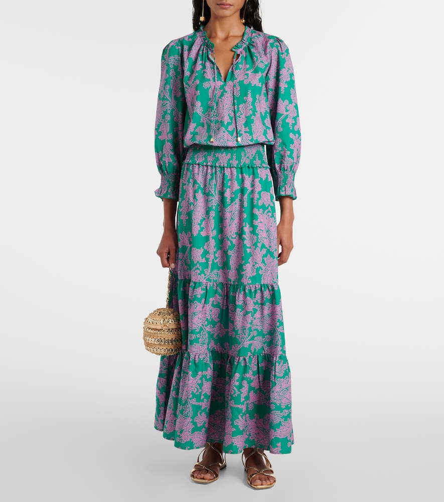 HEIDI KLEIN Santa Rosa Paisley Cotton-Blend Maxi Dress