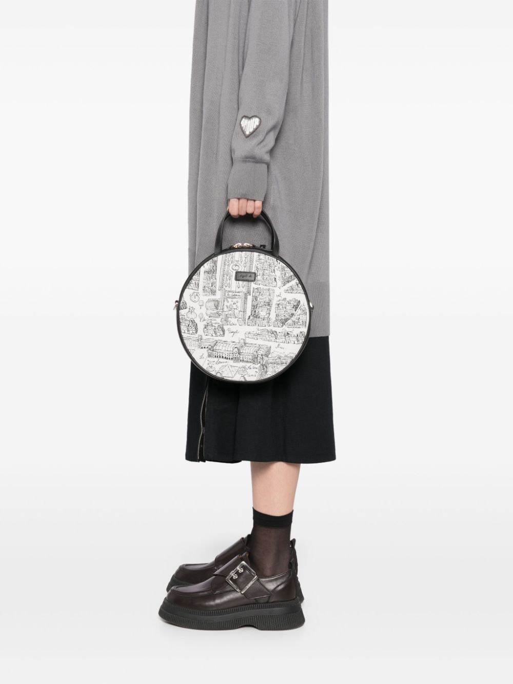 AGNES B. agnès b. Motif Embroidery Bag
