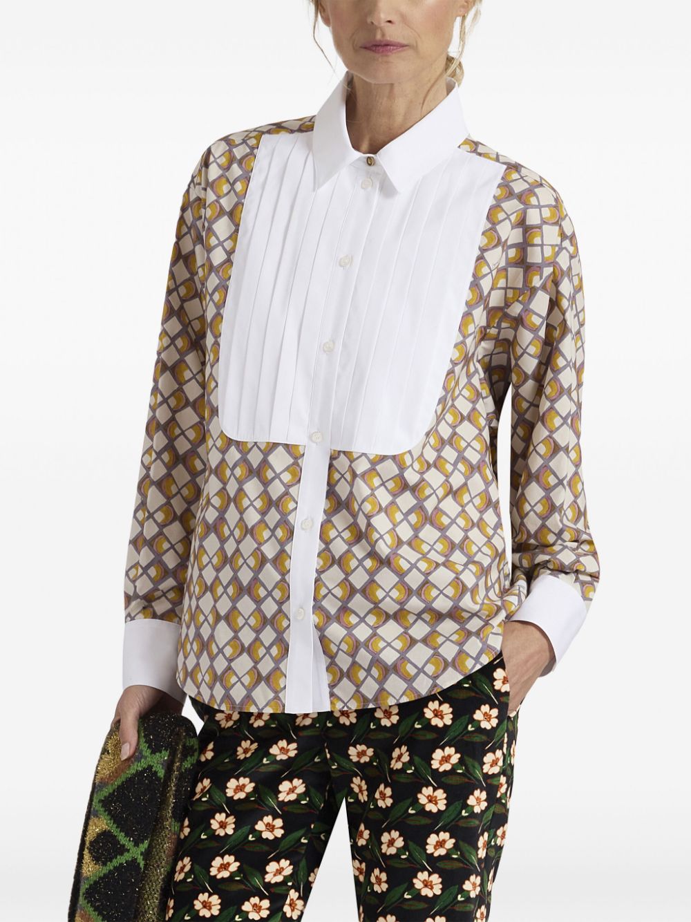 LA DOUBLEJ La DoubleJ Geometric-Print Shirt
